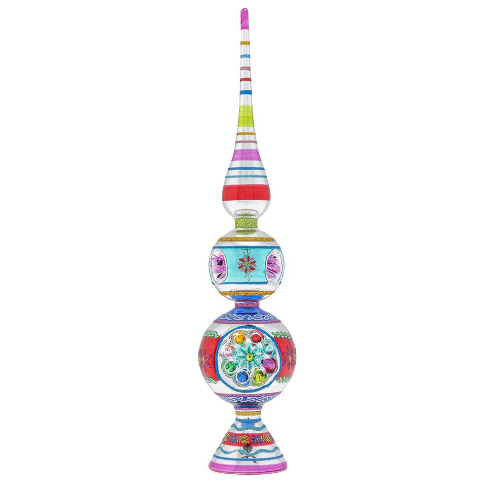 Christmas Confetti 13" Finial Stand With Reflectors – Christopher Radko